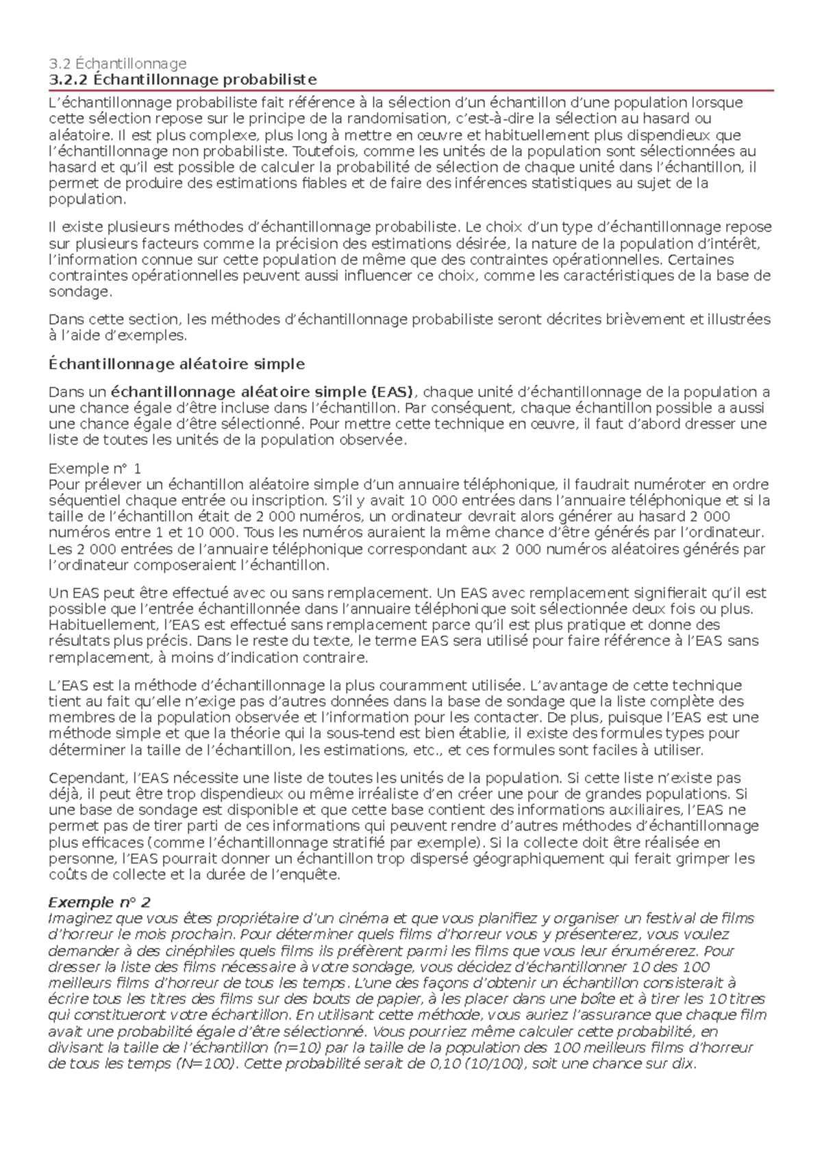 Methode d'echantilonnage - 3 Échantillonnage 3.2 Échantillonnage ...