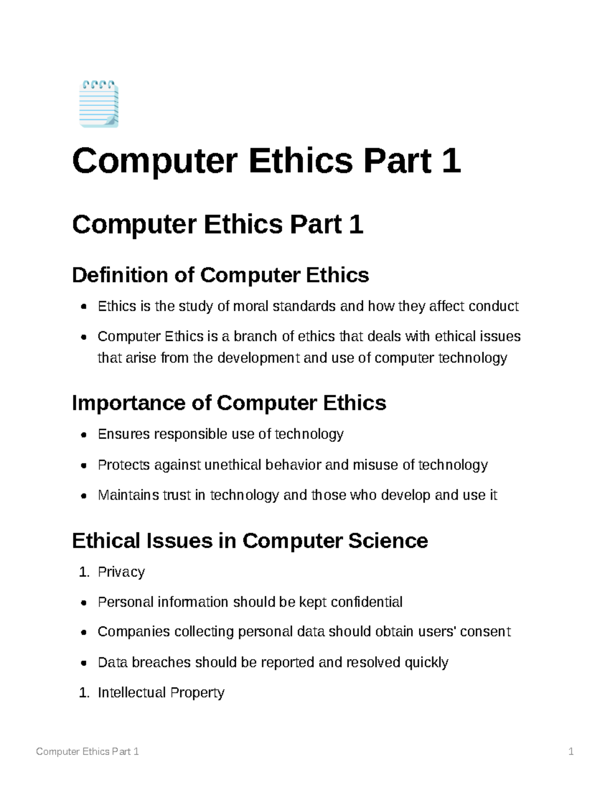 Computer Ethics Part 1 - Lecturer: Mr. Kim - f Computer Ethics Part 1 ...