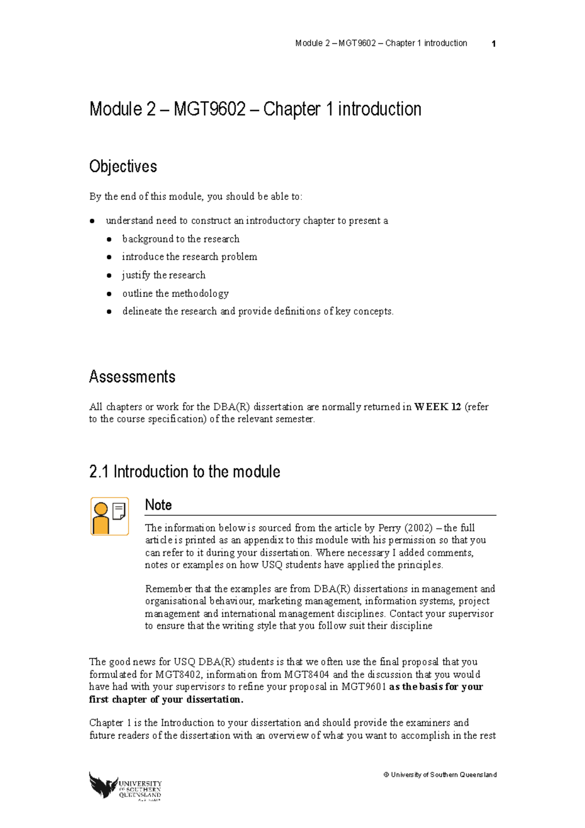 Module 2 – MGT9602 – Chapter 1 introduction - Module 2 – MGT9602 ...