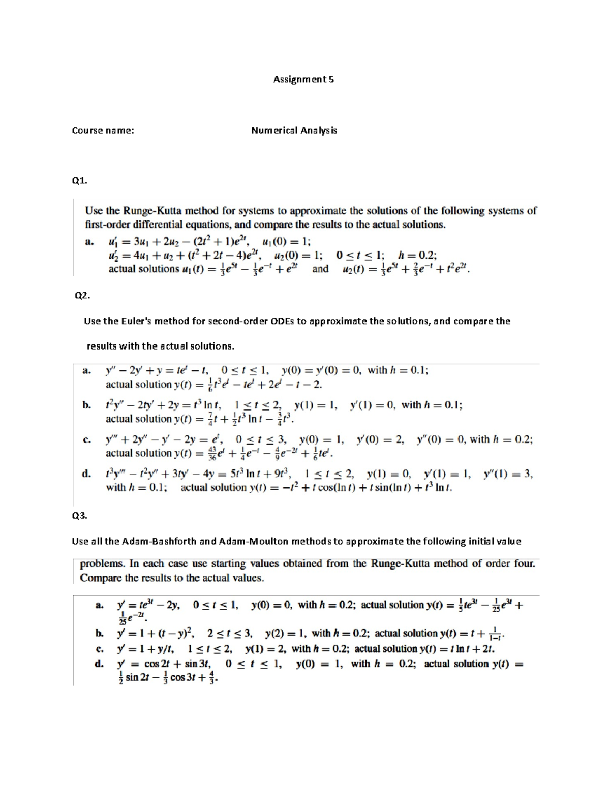 Sample/practice exam 3 February 2018, questions - Assignment 5 Course ...