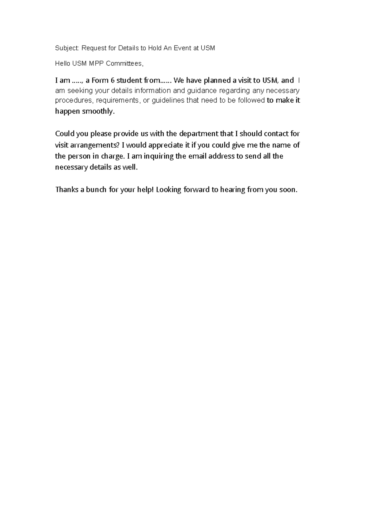 Mpp email - for reference - Subject: Request for Details to Hold An ...