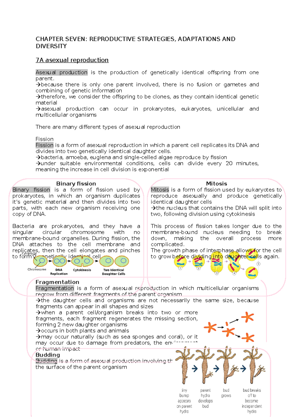 Bio chap 7 - chapter 7 of edrolo book - CHAPTER SEVEN: REPRODUCTIVE ...