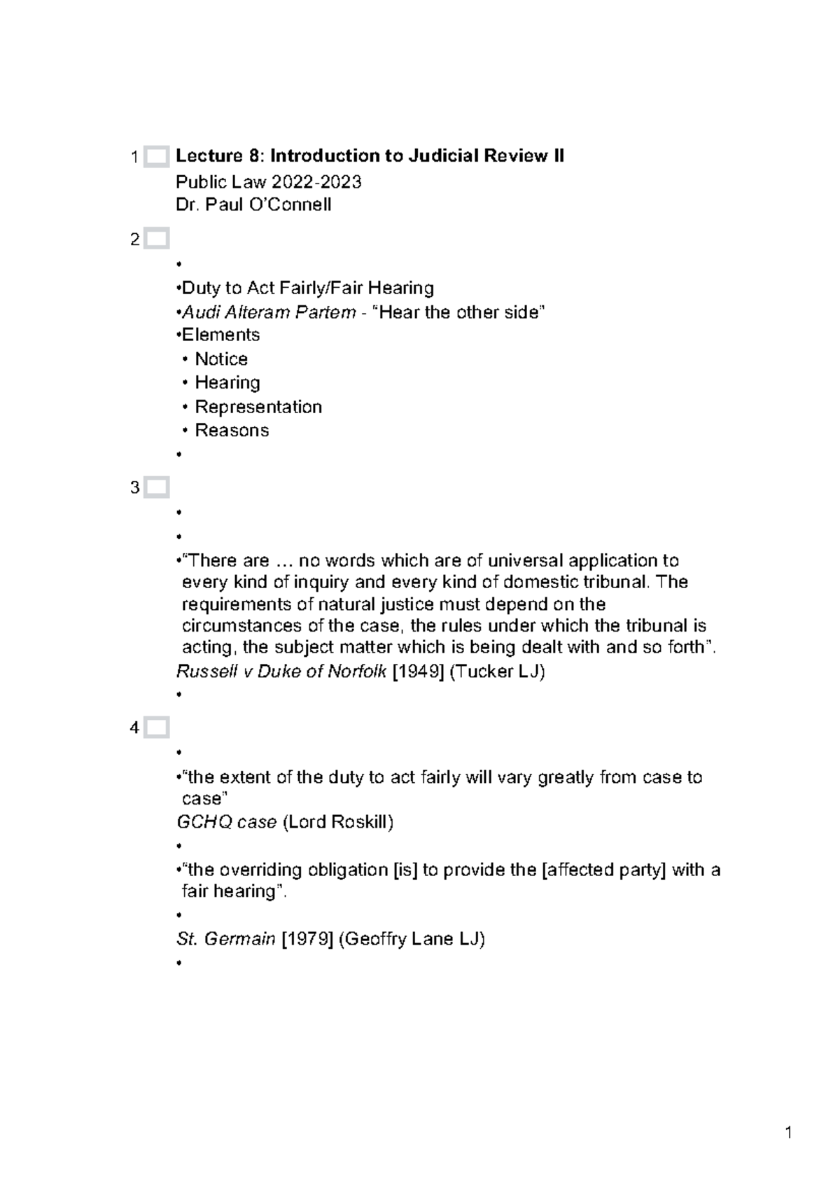 Public Law Lecture 8-Intro to Judicial Review II (2022-2023) [Read-only ...