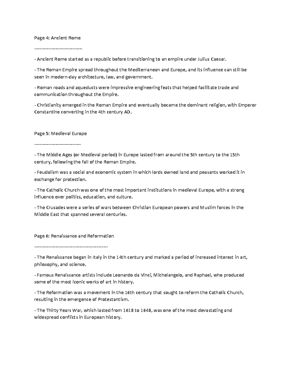 Document 1 - My Math notes. - Page 4: Ancient Rome Ancient Rome started ...