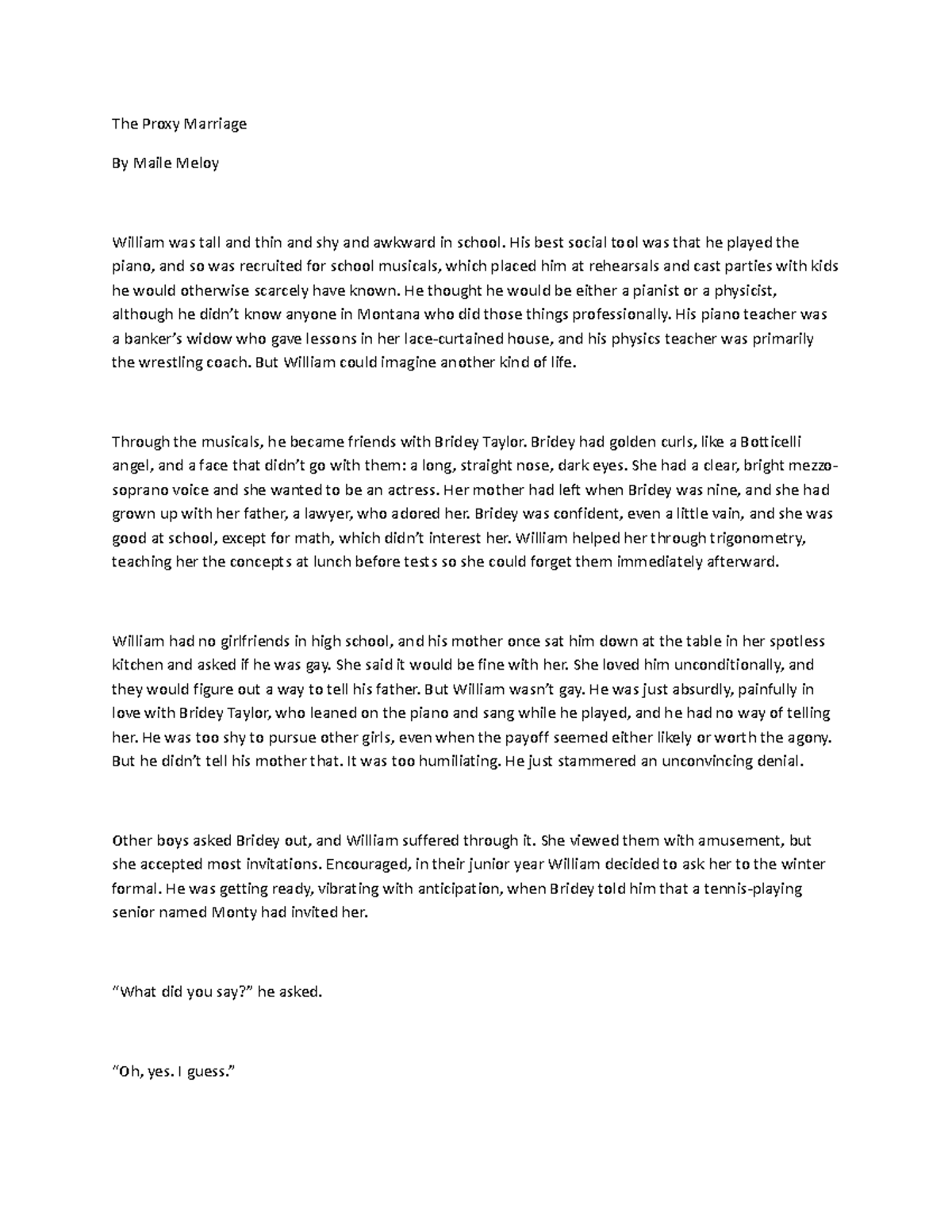 The Proxy Marri-WPS Office - The Proxy Marriage By Maile Meloy William ...