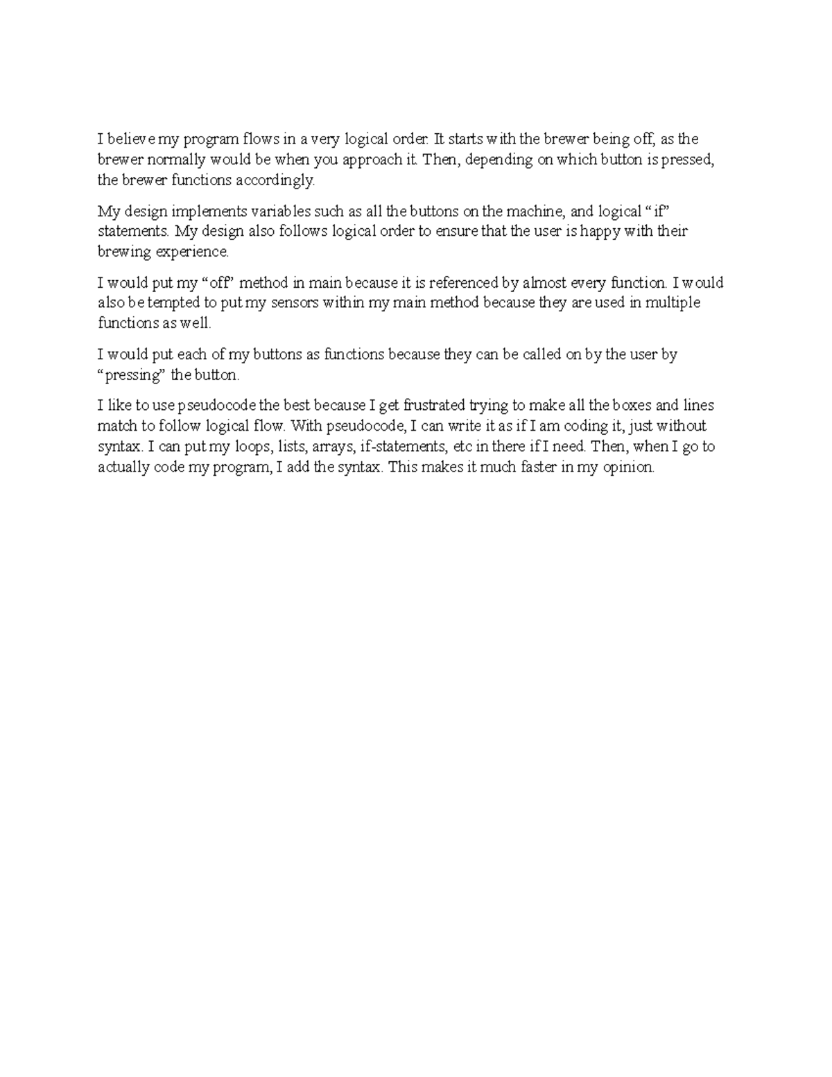 Module 3 Reflection - Coursework submission - I believe my program ...