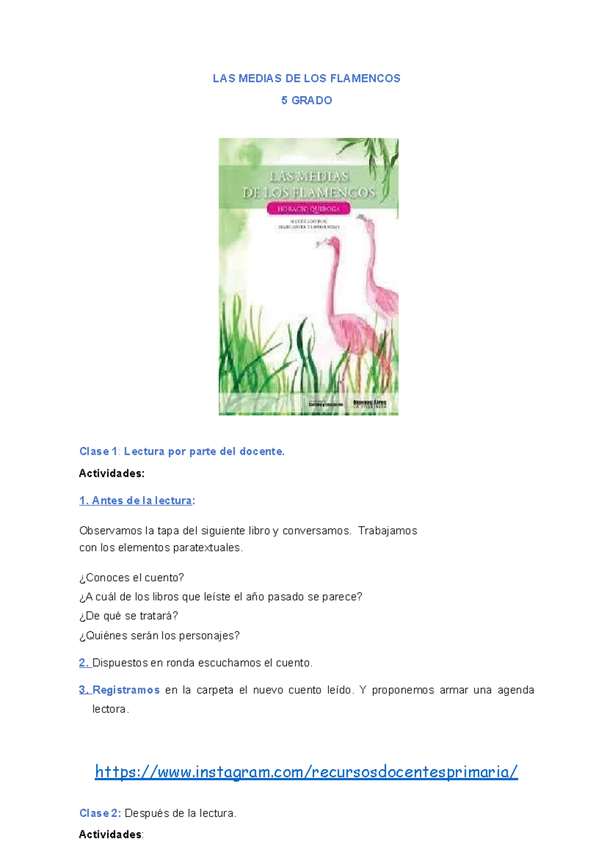 LAS Medias DE LOS Flamencos 5 Grado - LAS MEDIAS DE LOS FLAMENCOS 5 ...