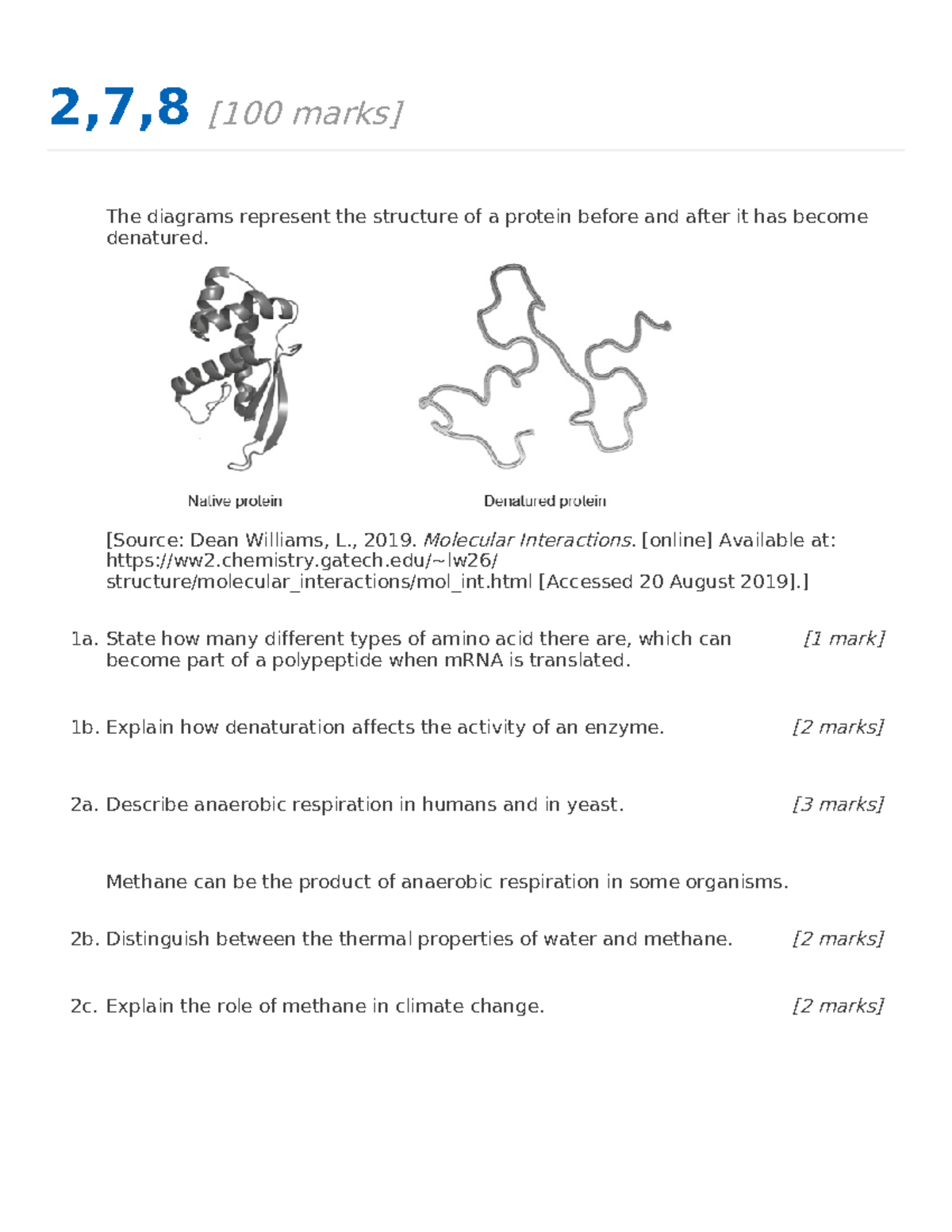 2 7 8 - Practice test - 2,7,8 [100 marks] 1a. The diagrams represent ...