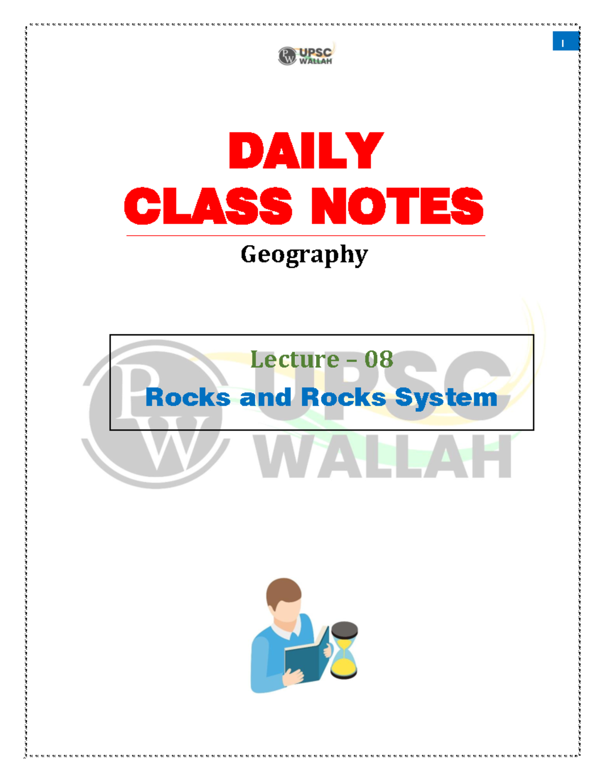 Geography upsc8 - Notes - Lecture – 08 Rocks and Rocks System DAILY ...