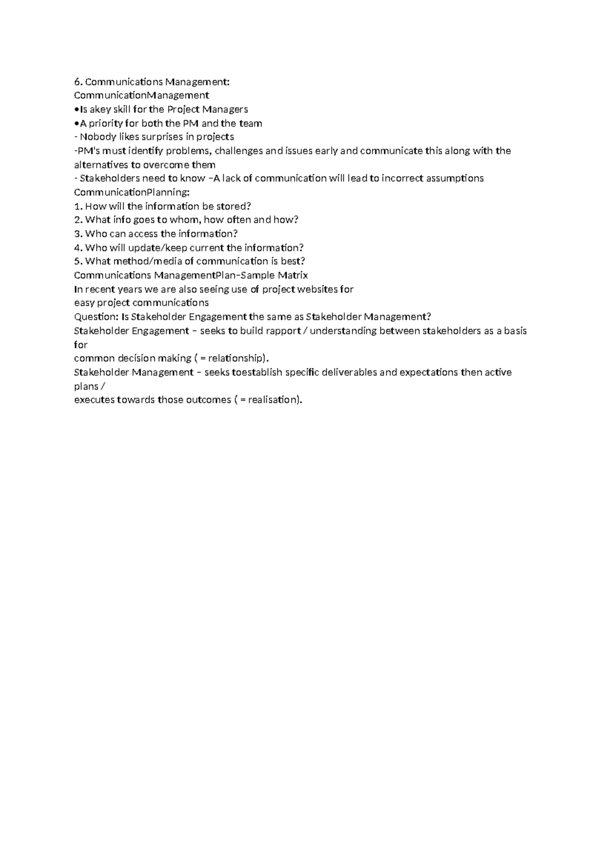 PMP note and presentation slides - Communications Management: CommunicationManagement •Is akey ...