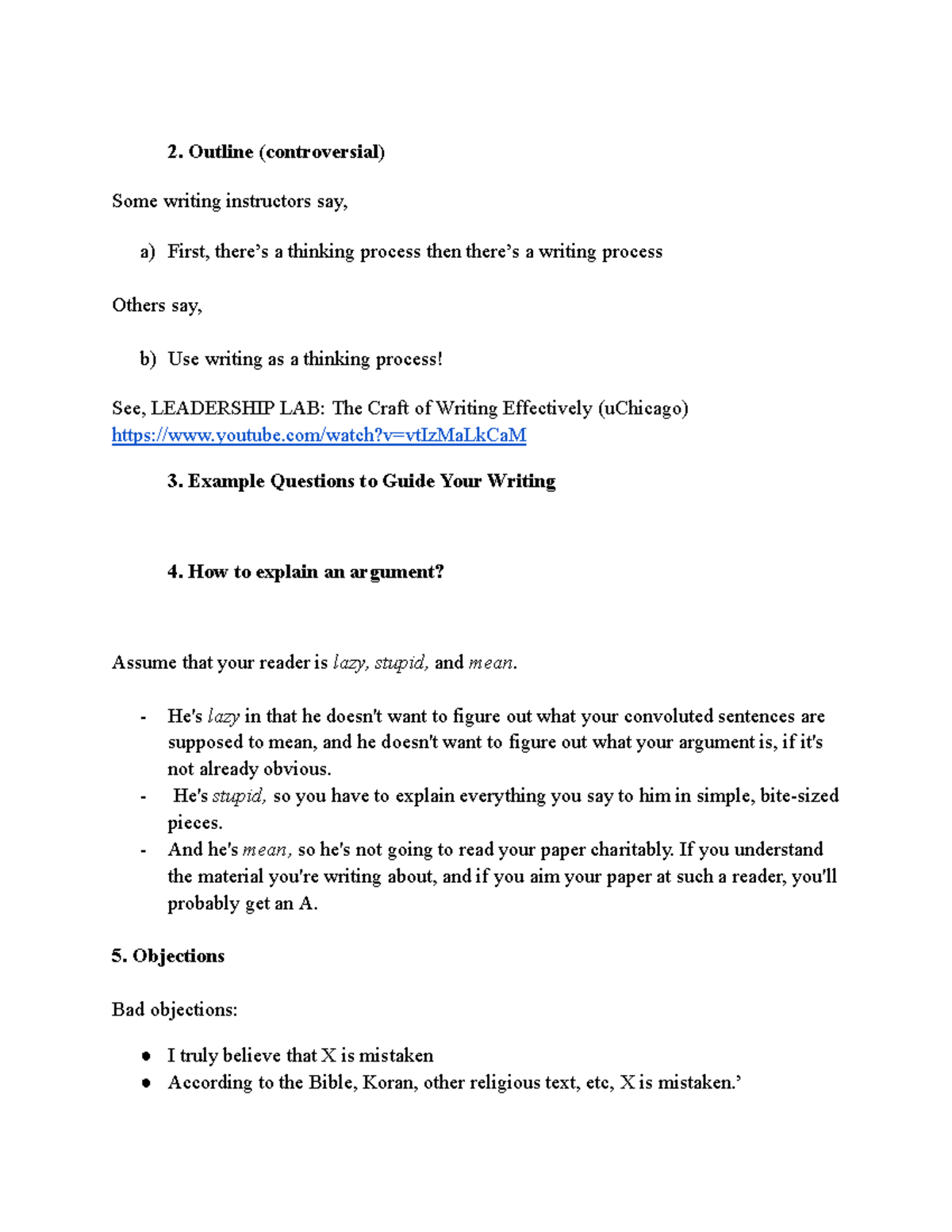 Copy of Writing Tips-5 - Outline (controversial) Some writing ...