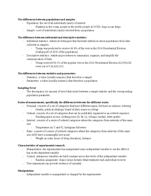 [ COGS 14B ] Quiz 10 (optional) - Quiz 10 1. An experimenter would like ...