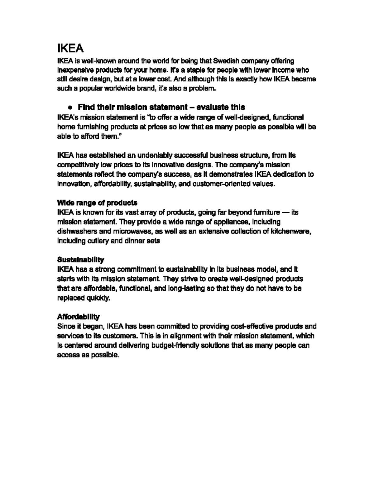 IKEA - basic info about IKEA - Business - Studocu