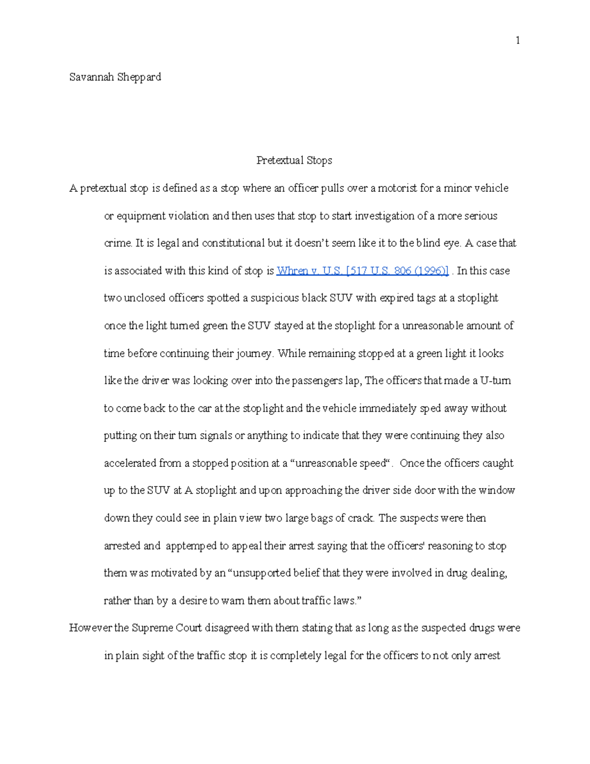 Pretextual stops - It is legal and constitutional but it doesn’t seem ...