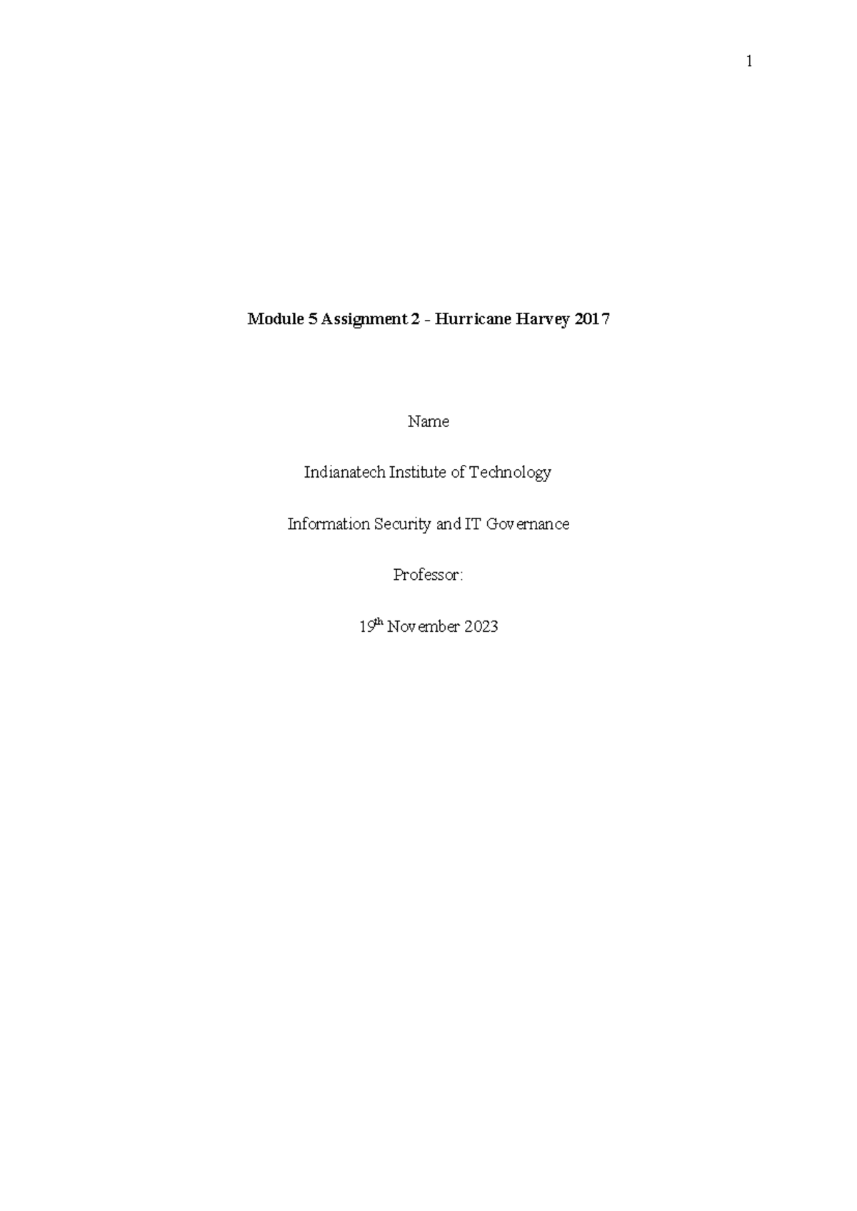 Module 5 Assignment 2 - Module 5 Assignment 2 - Hurricane Harvey 2017 ...