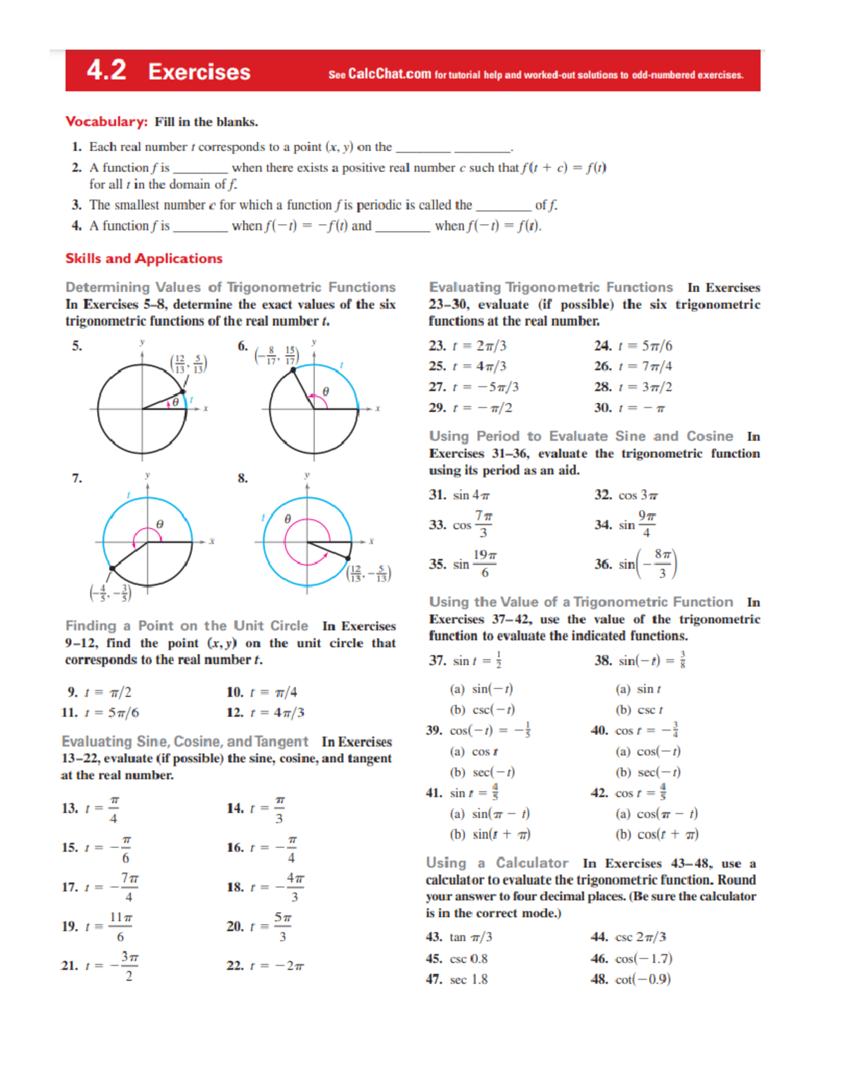 Chapter 4 Lesson 2 Homework Assignment - 4 Exercises See CalcChat for ...