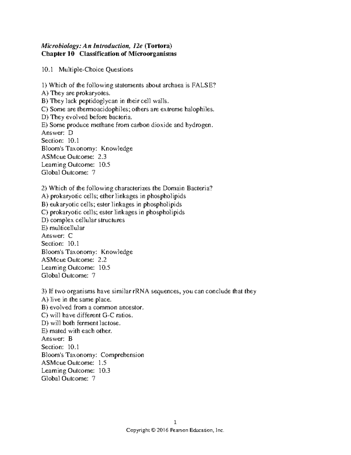 Ch 10 test bank - practice - 1 Microbiology: An Introduction, 12e ...