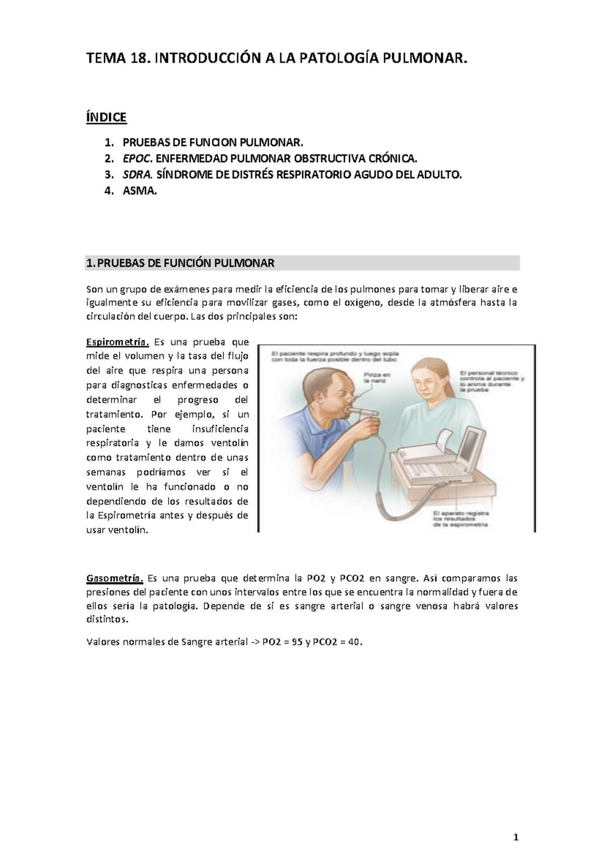 Introducción a la patología respiratoria - Warning: TT: undefined function: 32 Warning: TT ...