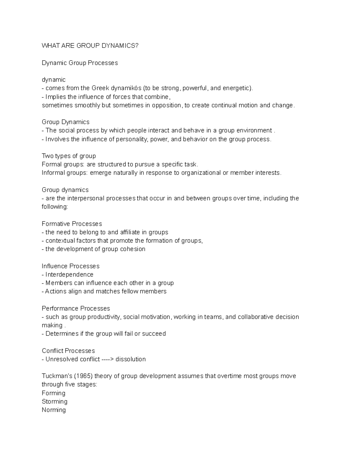 Untitled document - Group Dynamics: Chapter 2 - Lecture Notes and ...