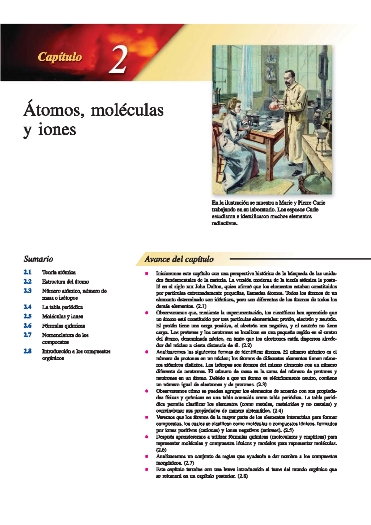Chang 12 Cap2 - Bioquimica. - Capítulo 2 Átomos, moléculas y iones En la ilustración se muestra ...