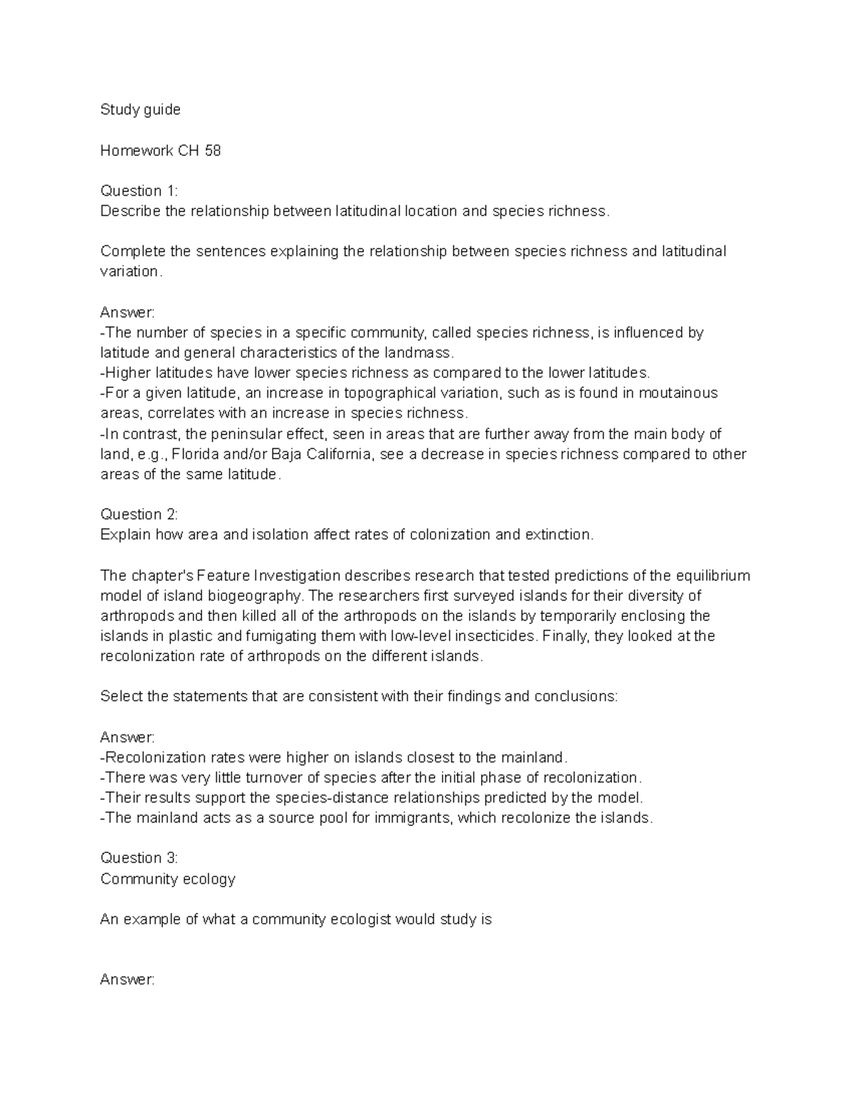 notes for upcoming exam chapter 5 - Study guide Homework CH 58 Question ...