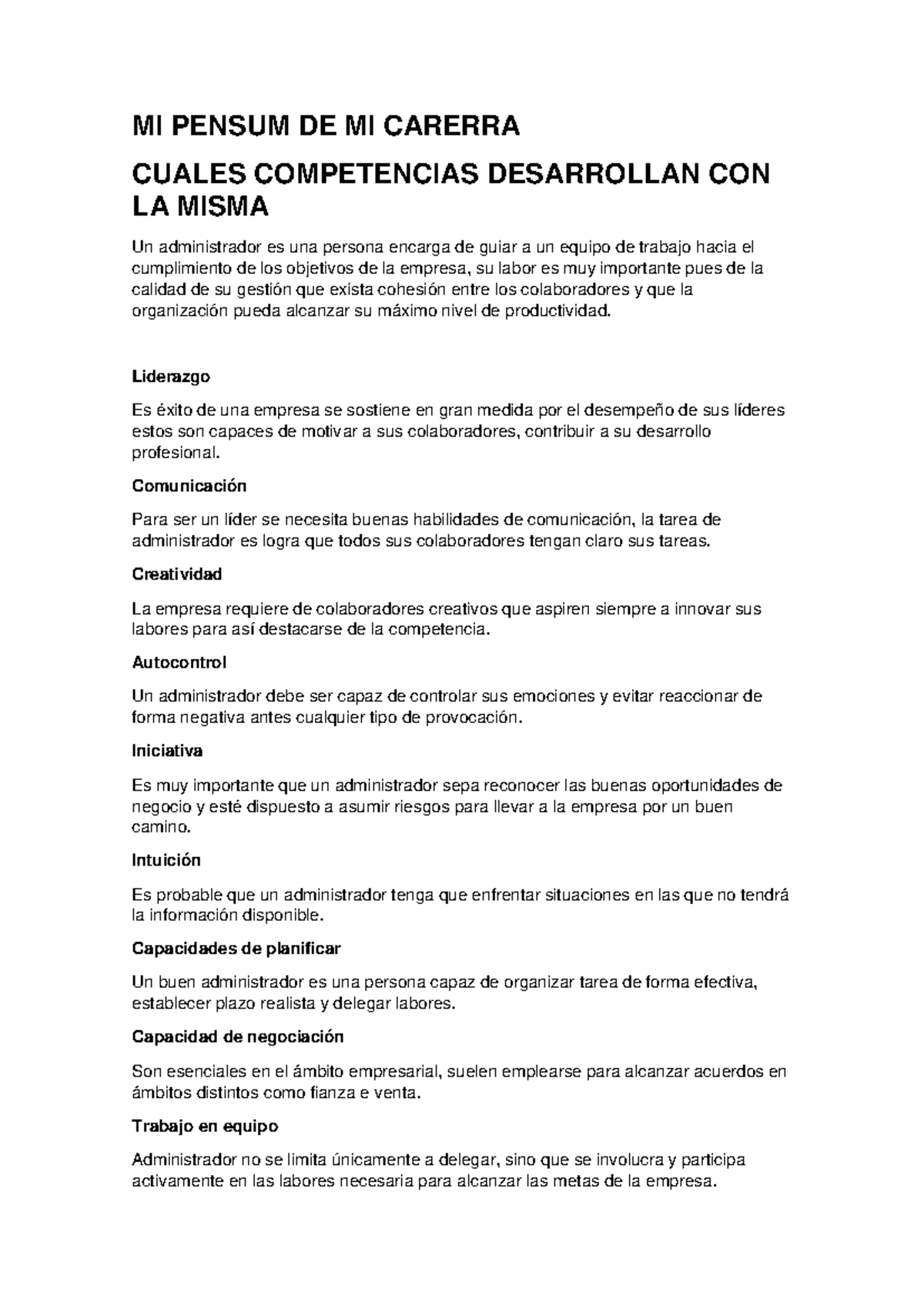 MI Pensum DE MI Carrera - MI PENSUM DE MI CARERRA CUALES COMPETENCIAS ...