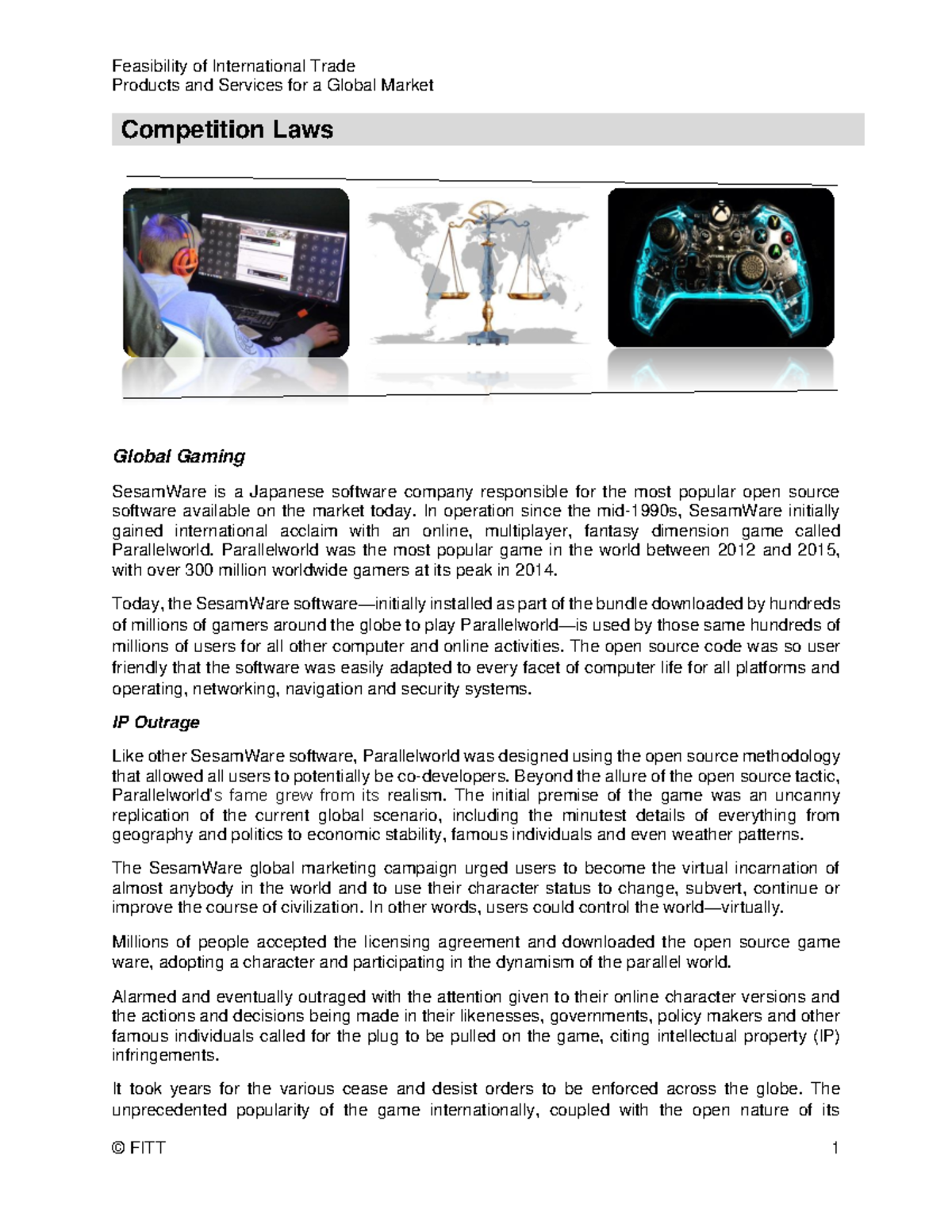 Competition Laws - none - Products and Services for a Global Market Competition Laws Global ...