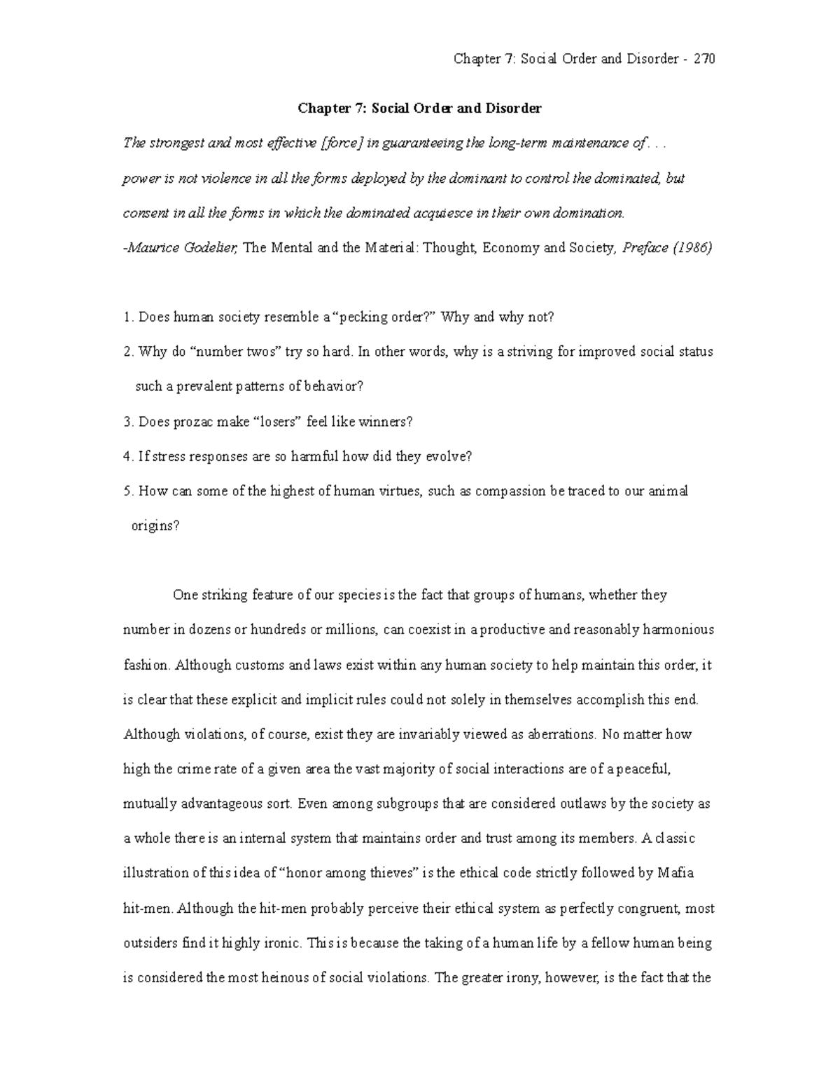 Ch7 palmerpalmer - chapter 7 study material - Chapter 7: Social Order and Disorder The strongest ...