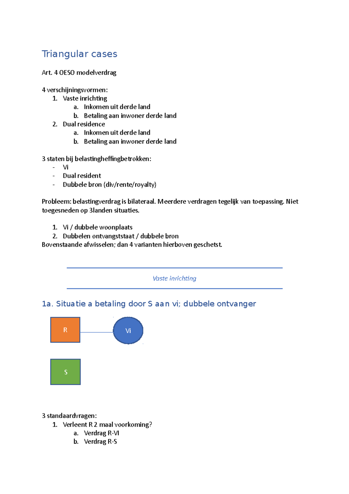 Triangular cases-HC samenvatting Vleggeert - Triangular cases Art. 4 ...