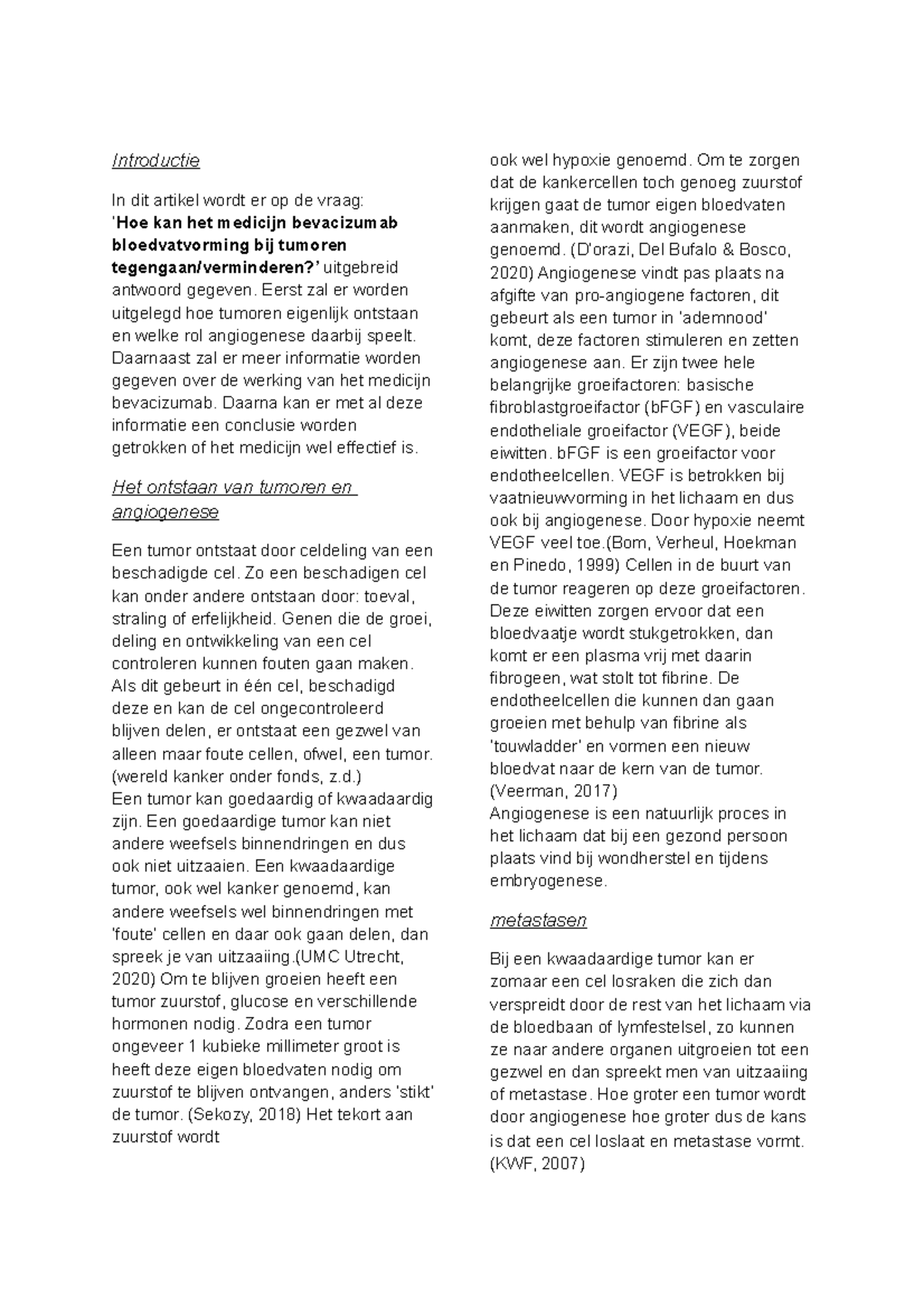 Artikel bio PO - Introductie In dit artikel wordt er op de vraag: ‘Hoe ...