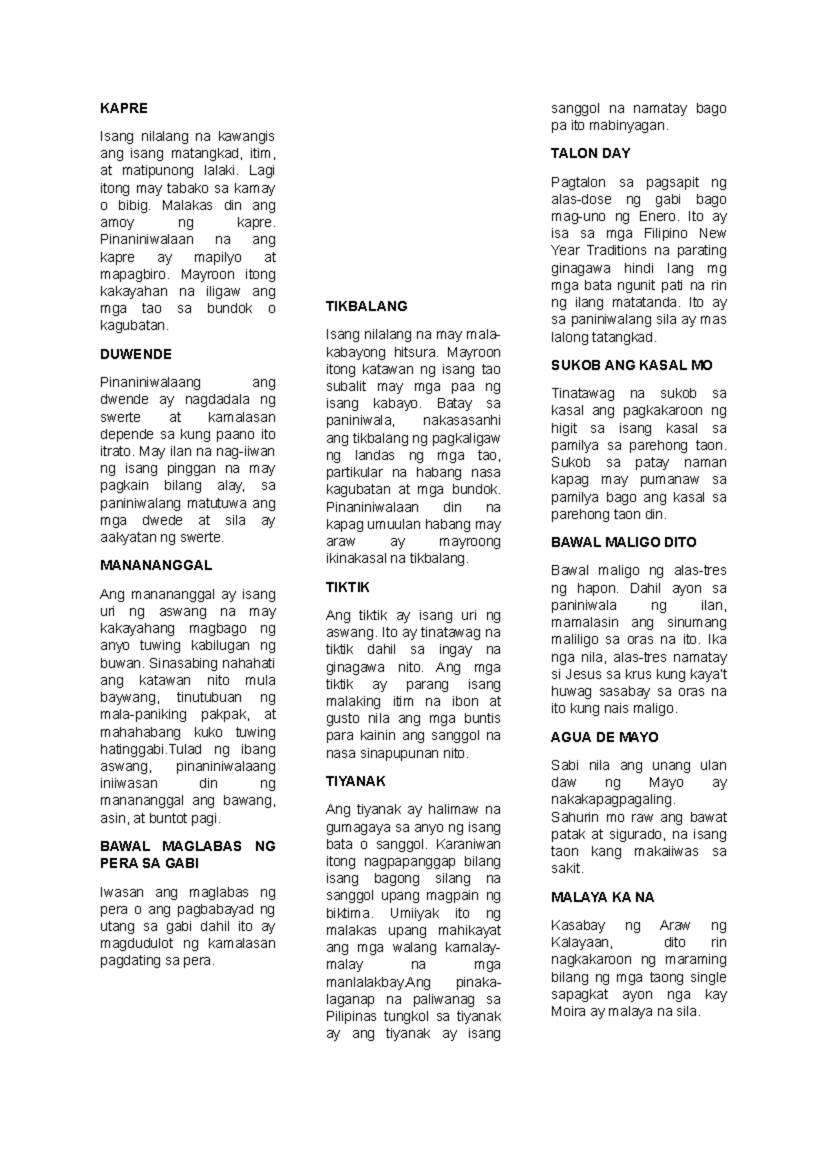 Description 3 - KAPRE Isang nilalang na kawangis ang isang matangkad ...