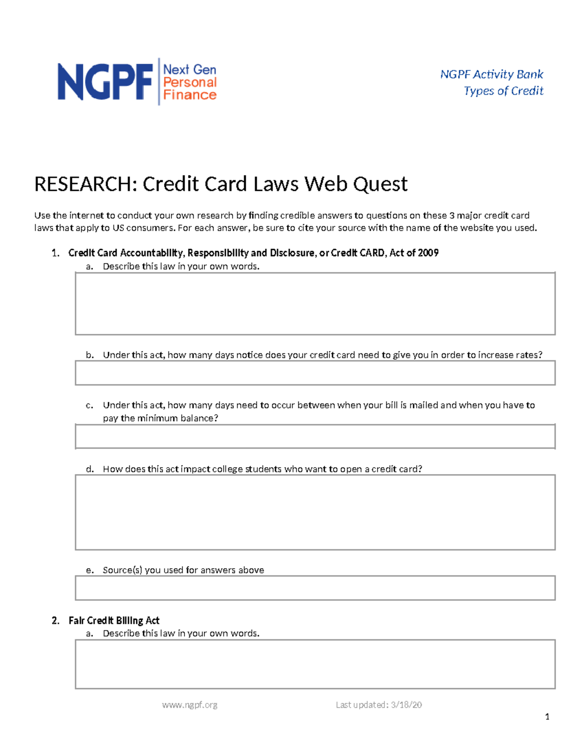 Research Credit Card Laws Web Quest - NGPF Activity Bank Types of ...