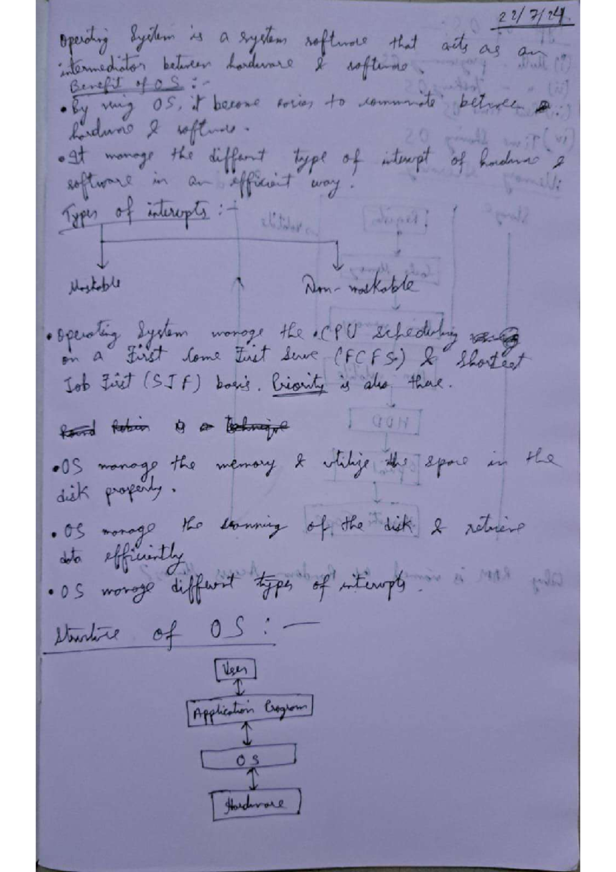 Os-part1 - Class Notes of my unversity - operating System is a system ...