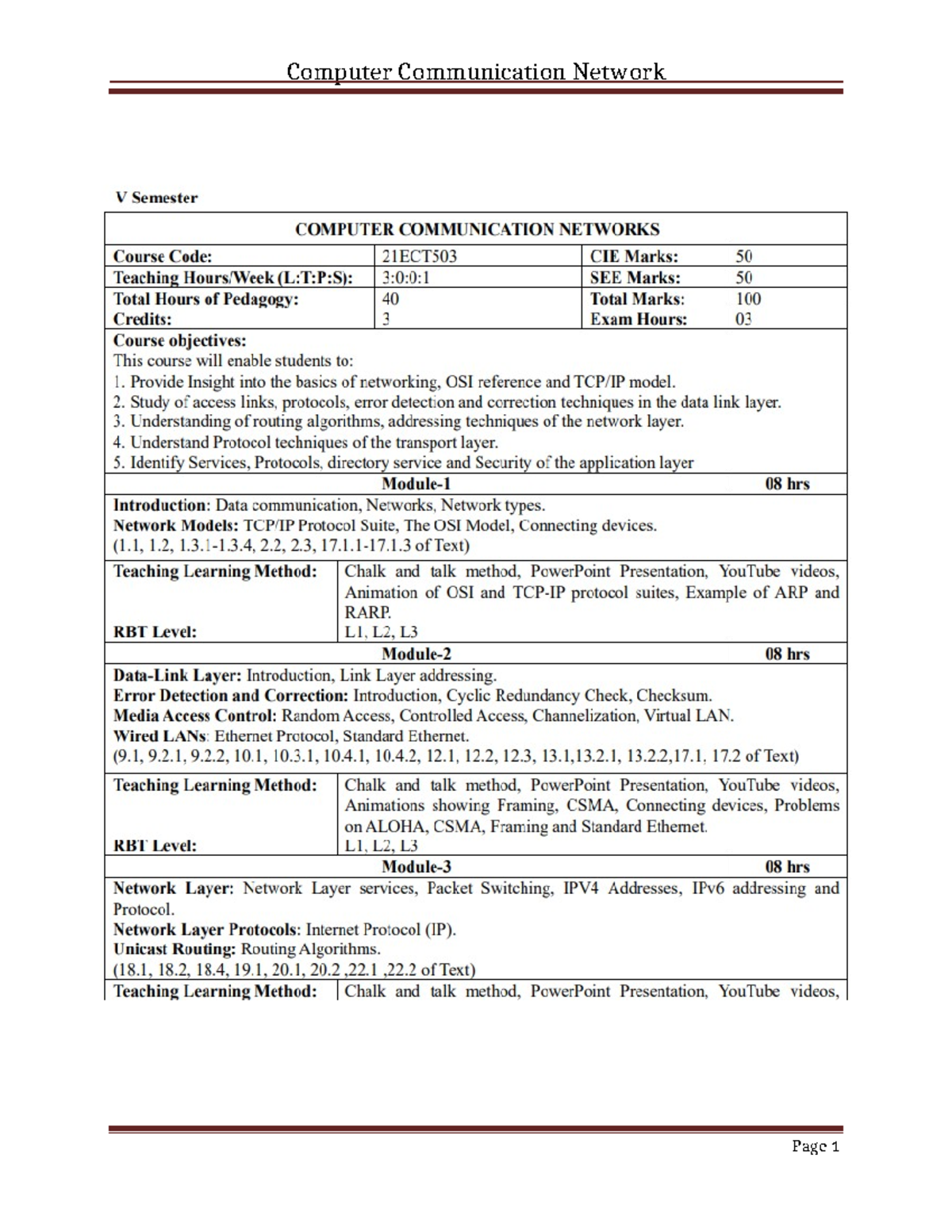 CCN-Module 1 - helpfull for study - MODULE Introduction Data communications When we communicate ...