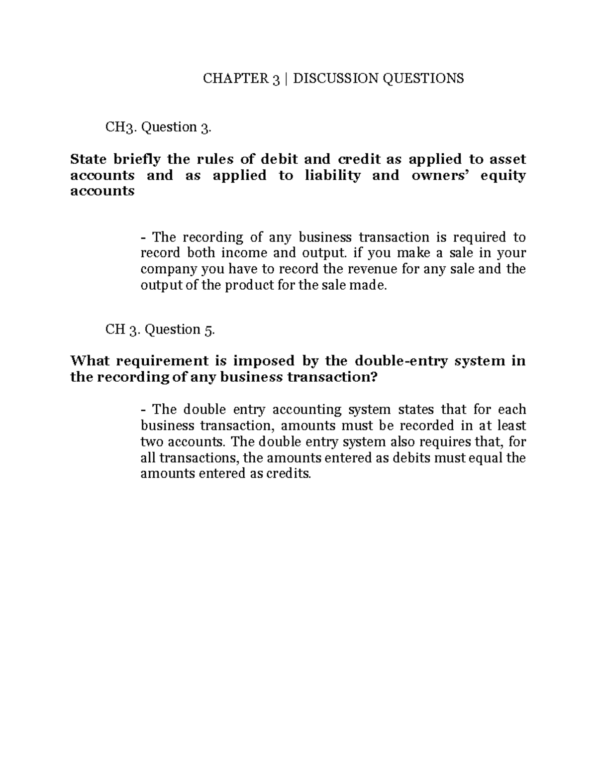 Chapter 3. question discussion Brandon villarreal - CHAPTER 3 ...