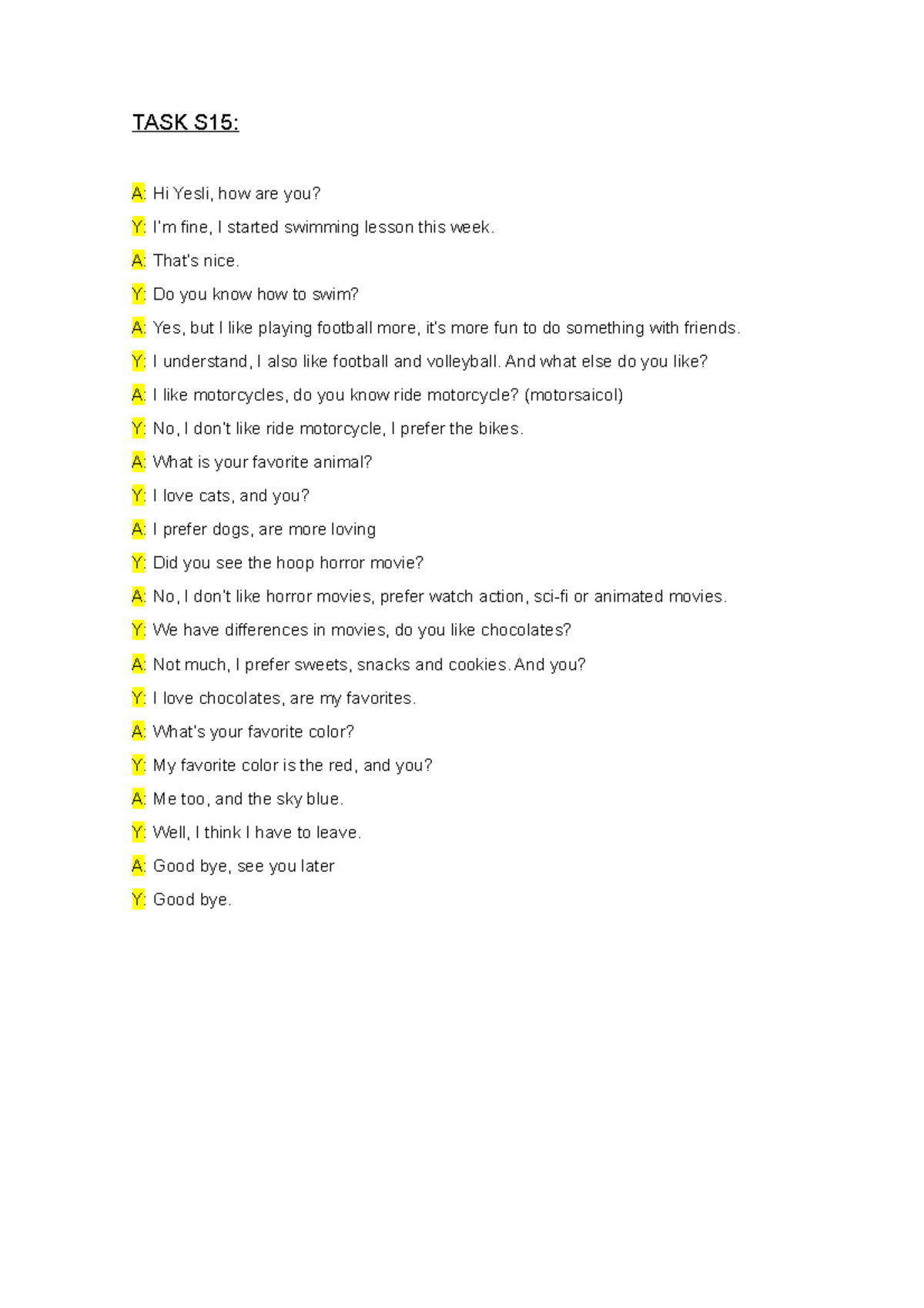 TASK S15 - week 15 - Inglés - UTP - Studocu