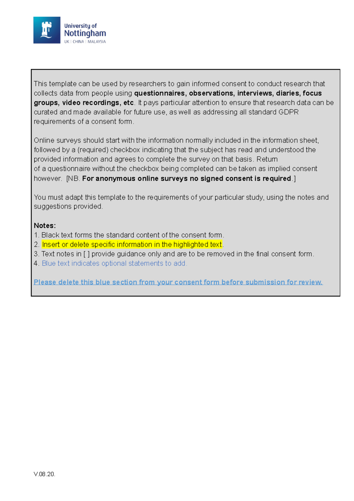 Consent form interviews focus groups - This template can be used by researchers to gain informed ...