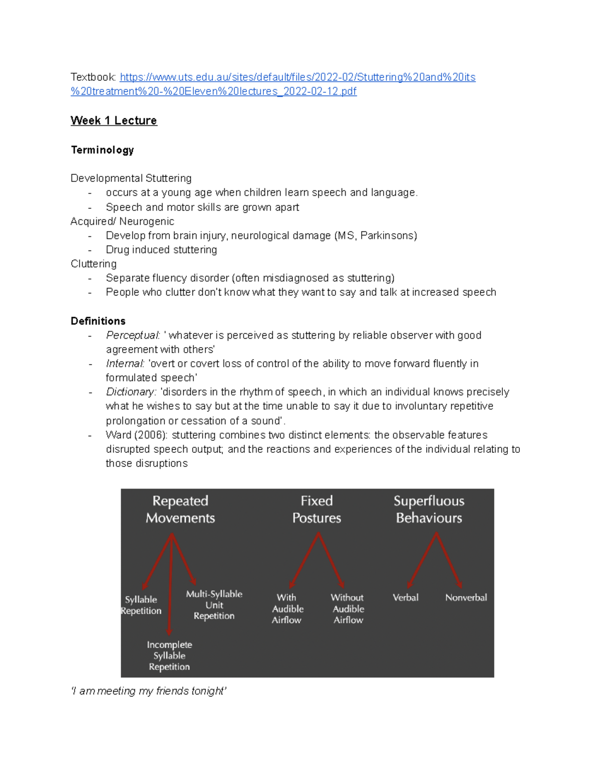 Stuttering in Speech pathology - Textbook: - Studocu