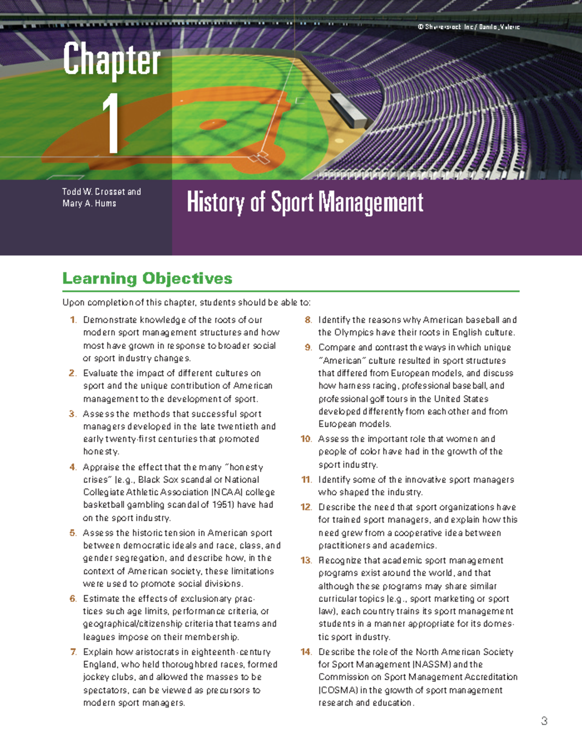 Chapter 1 - History of Sport Management - Todd W. Crosset and Mary A ...