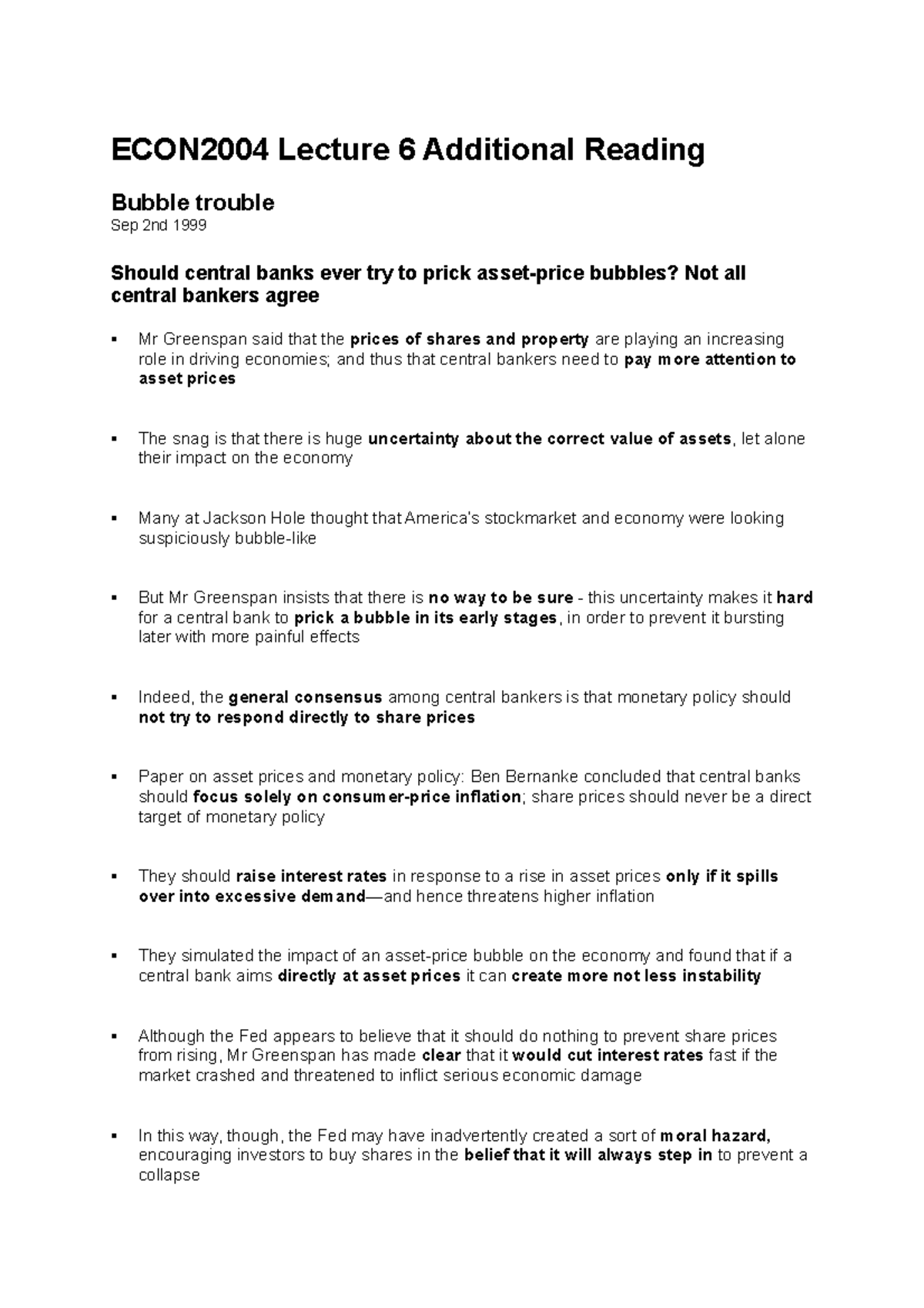 ECON2004 Term 1 Lecture 6 Additional Reading - Studocu