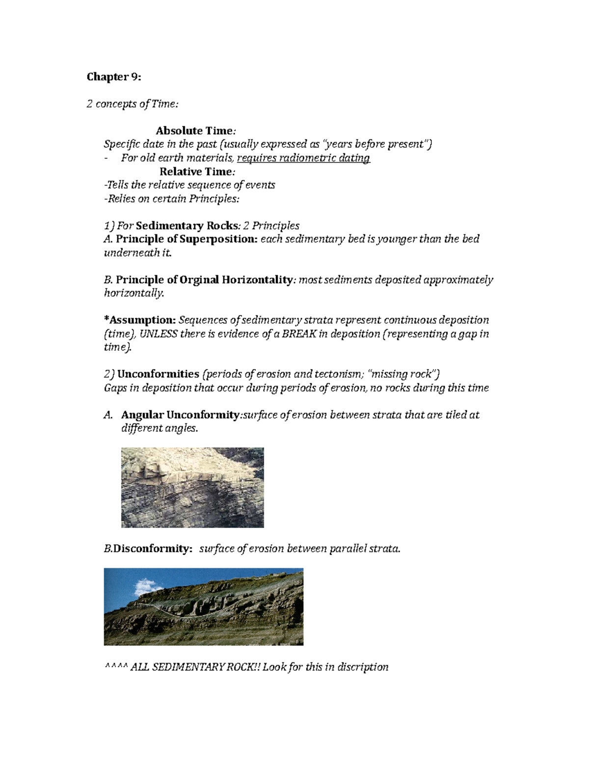 Chapter 9, EOS notes - Chapter 9: 2 concepts of Time: Absolute Time ...