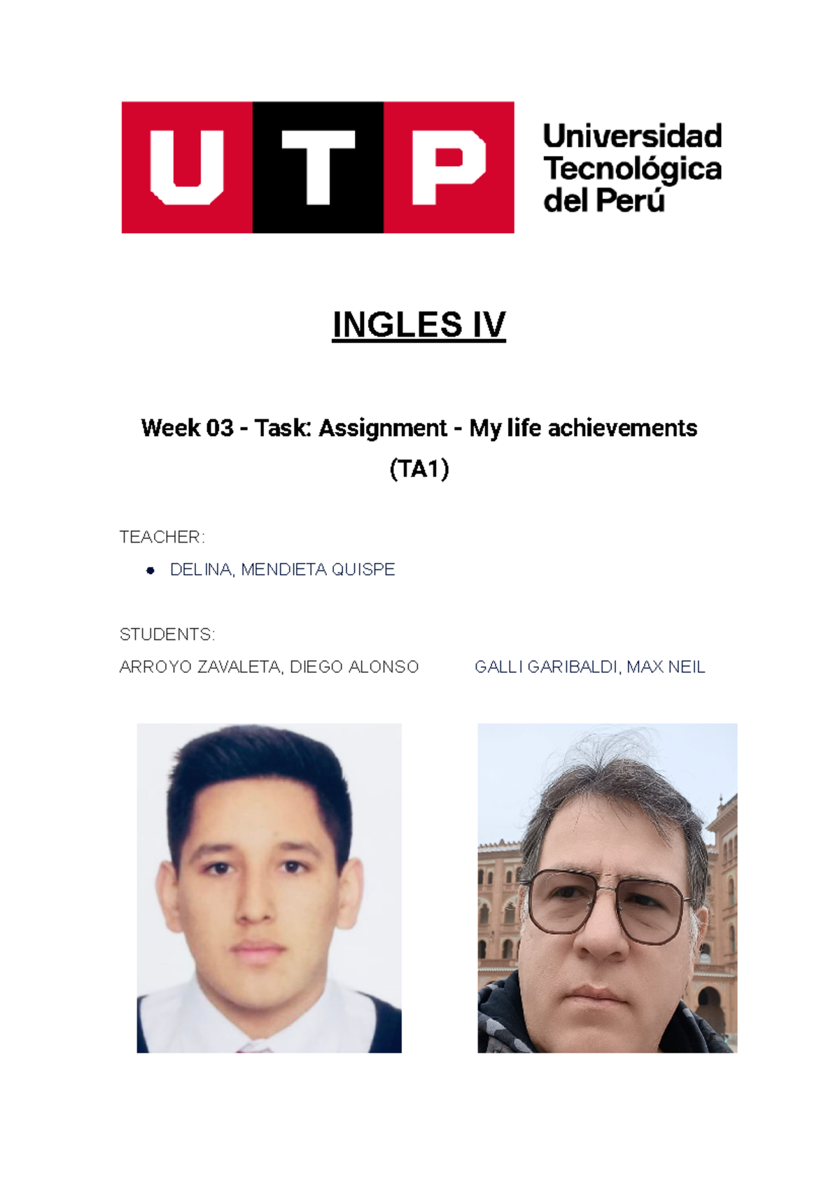 Week 03 - Task Assignment - My life achievements (TA1).docx - INGLES IV ...