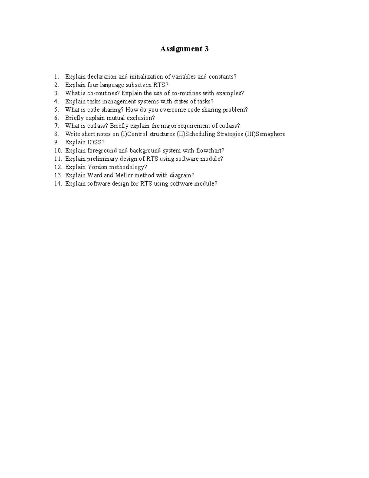 Assignment 3 Explain Declaration And Initialization Of Variables And Constants 2 Explain