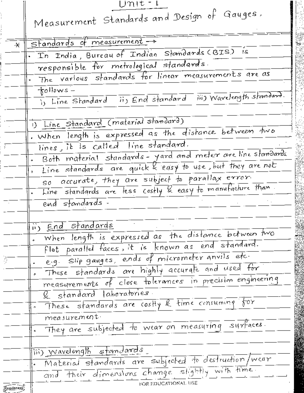 MQC Notes - Measurement and Statistical Quality Control - Studocu