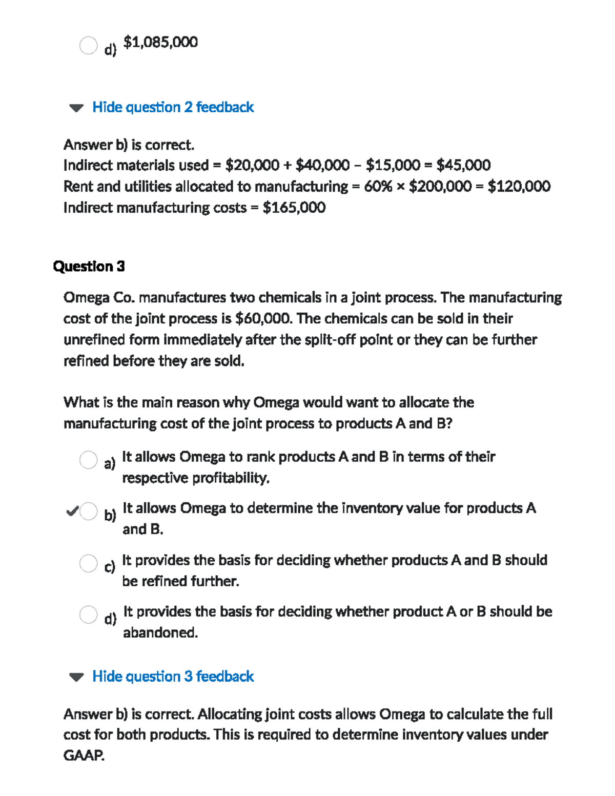 Quiz 2 3 - quiz - ACCT 320 - Studocu