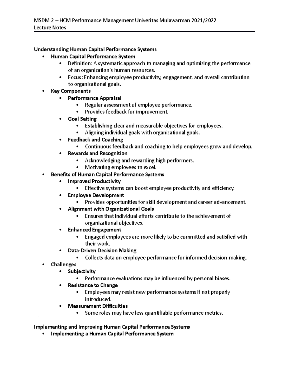 MSDM 2 Performance Management - MSDM 2 – HCM Performance Management ...