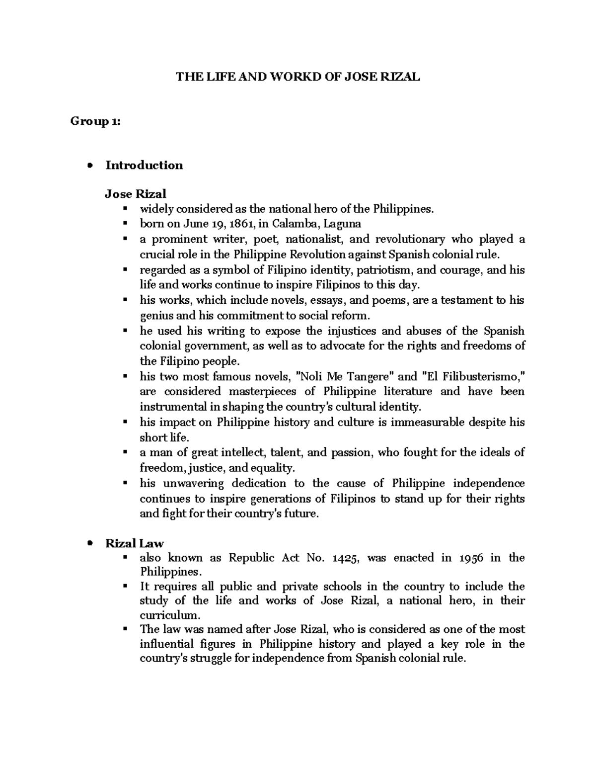 THE-LIFE-AND- Workd-OF-JOSE- Rizal - THE LIFE AND WORKD OF JOSE RIZAL ...