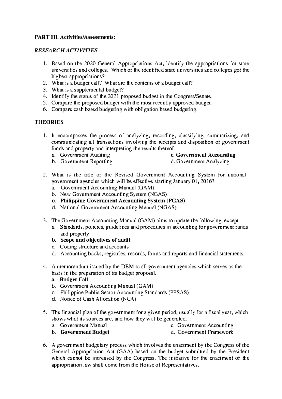 Basic Concepts OF Government Accounting Assessments and Practices ...