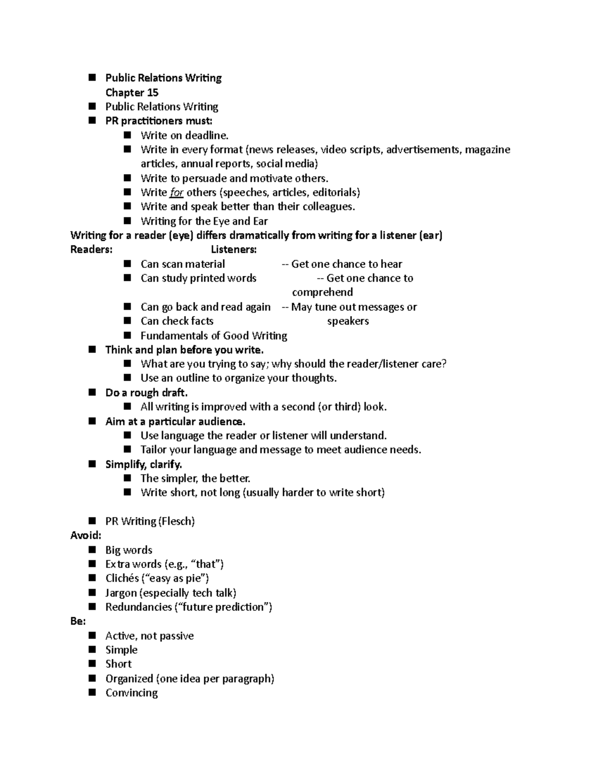 Lecture 11 - Smith - Public Relations Writing Chapter 15 Public ...
