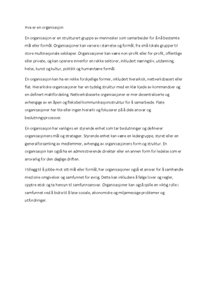 Beslutninger i organisasjoner - Beslutninger i organisasjoner Beslutninger er en viktig del av ...